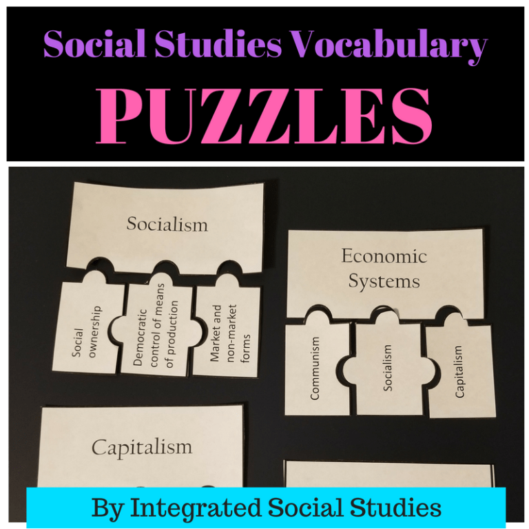 Social Studies Vocabulary Puzzles – Integrated Social Studies
