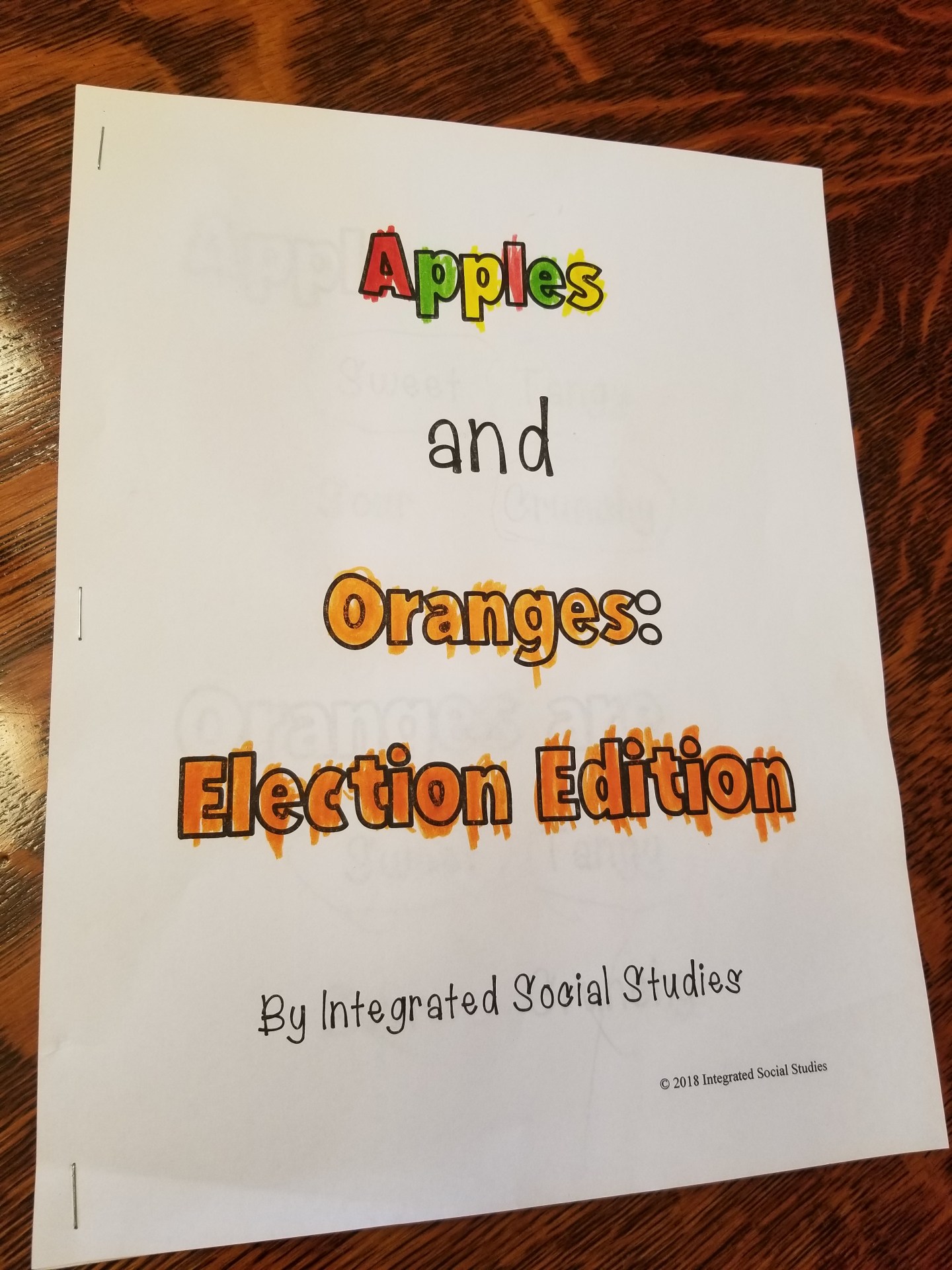 Elections for the Littlest Learners – Integrated Social Studies