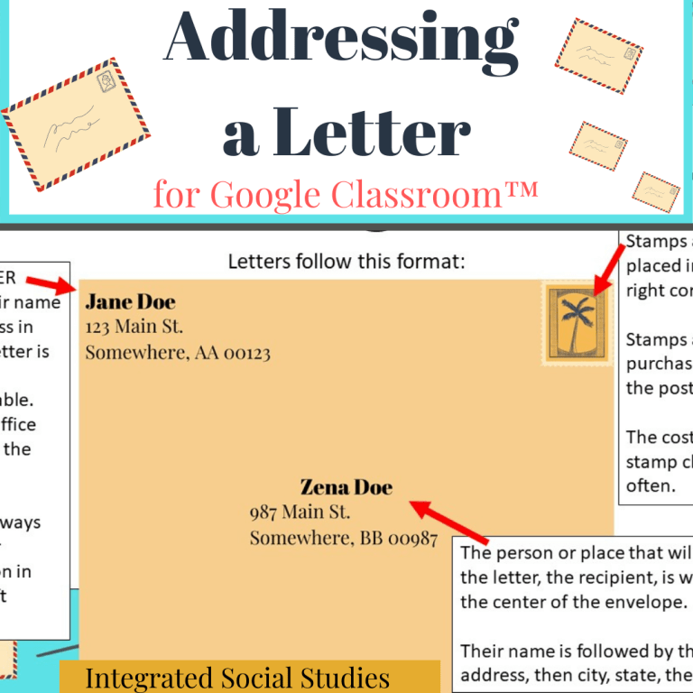 Addressing a Letter: A Google Classroom™ Resource – Integrated Social ...