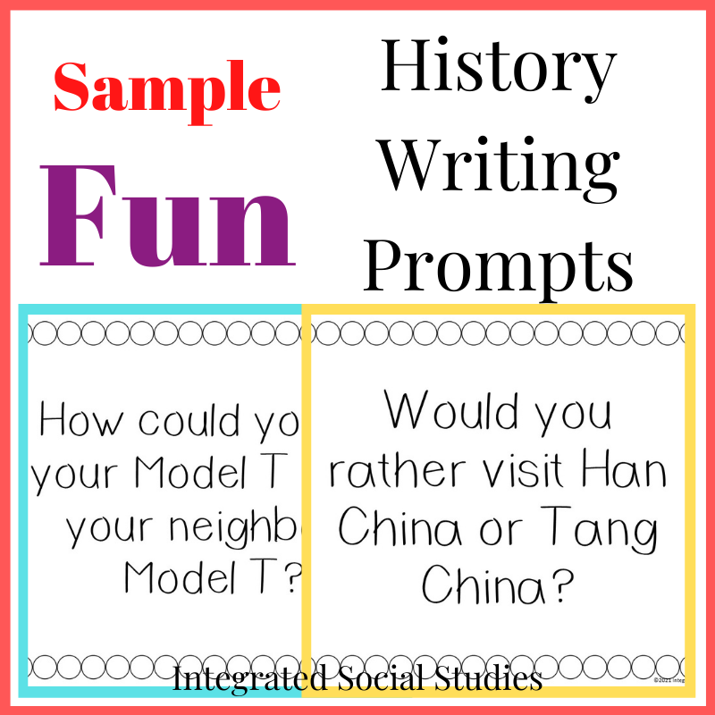 Fun History Writing Prompts – Integrated Social Studies