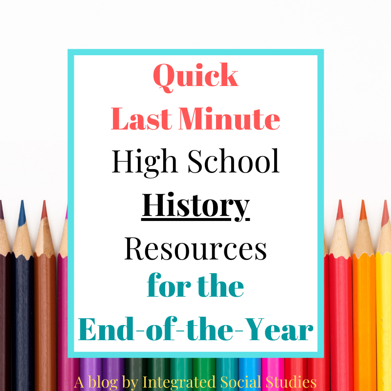 Free High School History Resources in my TpT Store – Integrated Social ...