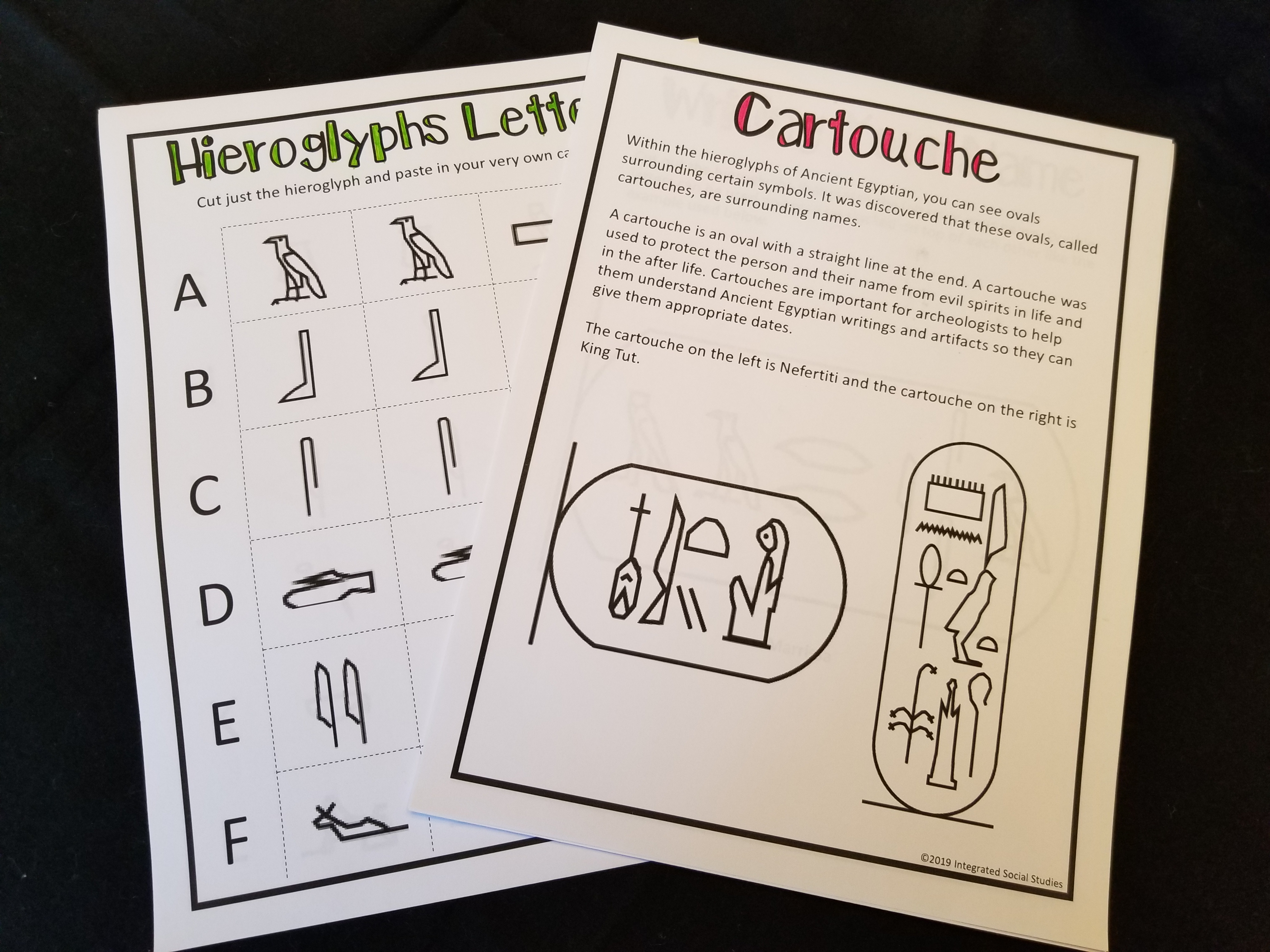 Build-a-cartouche: An Ancient Egypt Add-on Activity – Integrated Social ...