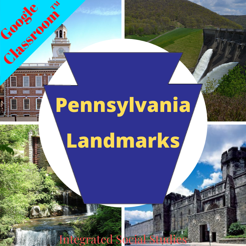 Pennsylvania Landmarks for Google Classroom™ – Integrated Social Studies