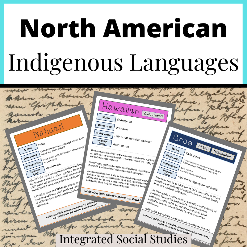 Indigenous Languages of North & South America – Integrated Social Studies